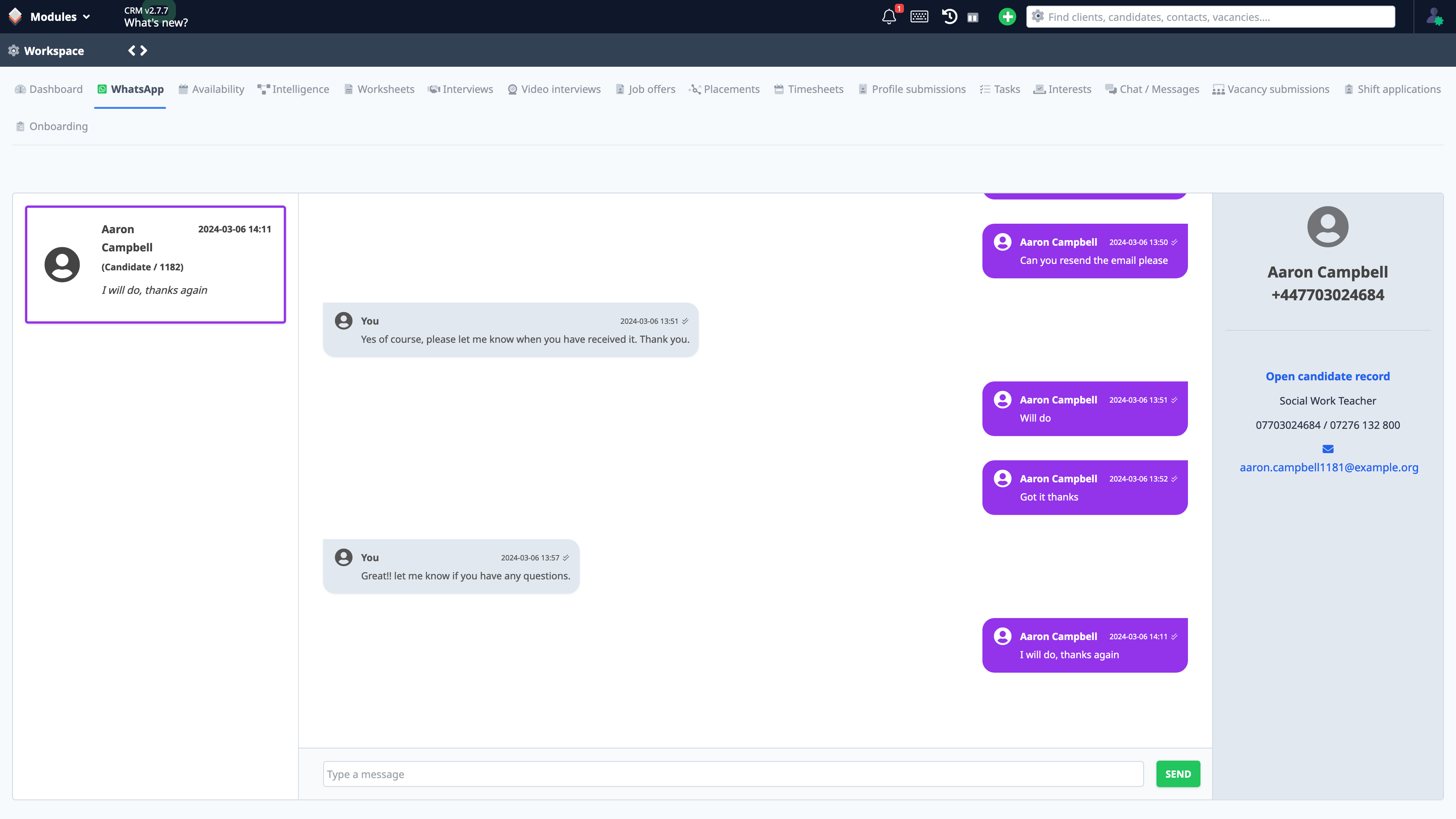 Nodex Launches Revolutionary WhatsApp Integration for Recruitment CRM ...